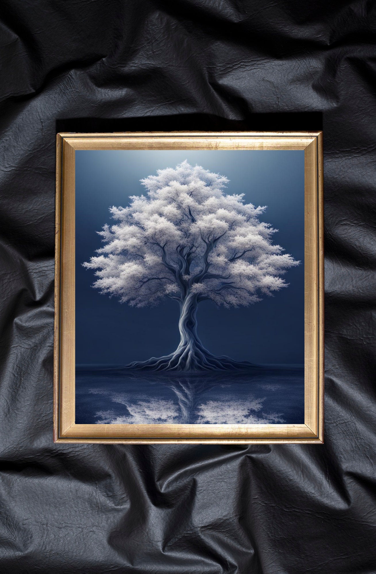 Poster Modern White Tree Wall Art Living Room Decor Office Lobby Wall ...