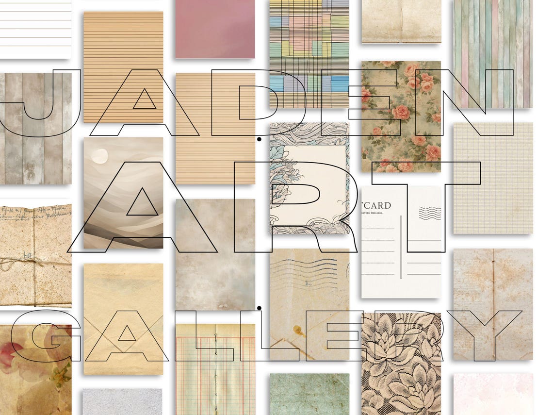 Vintage Neutral Texture Scrapbook Paper: Printable Digital Backgrounds ...