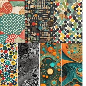 17 Printable Scrapbook Sheets Polka Dot Art Journal Page Crafting Paper ...