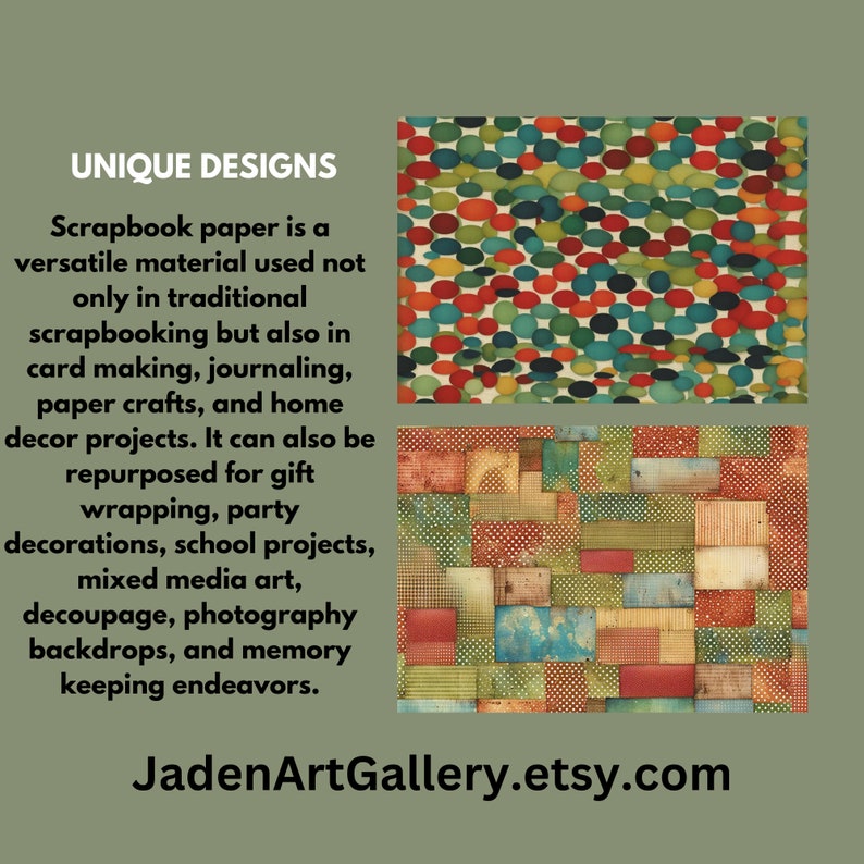 17 Printable Scrapbook Sheets Polka Dot Art Journal Page Crafting Paper ...
