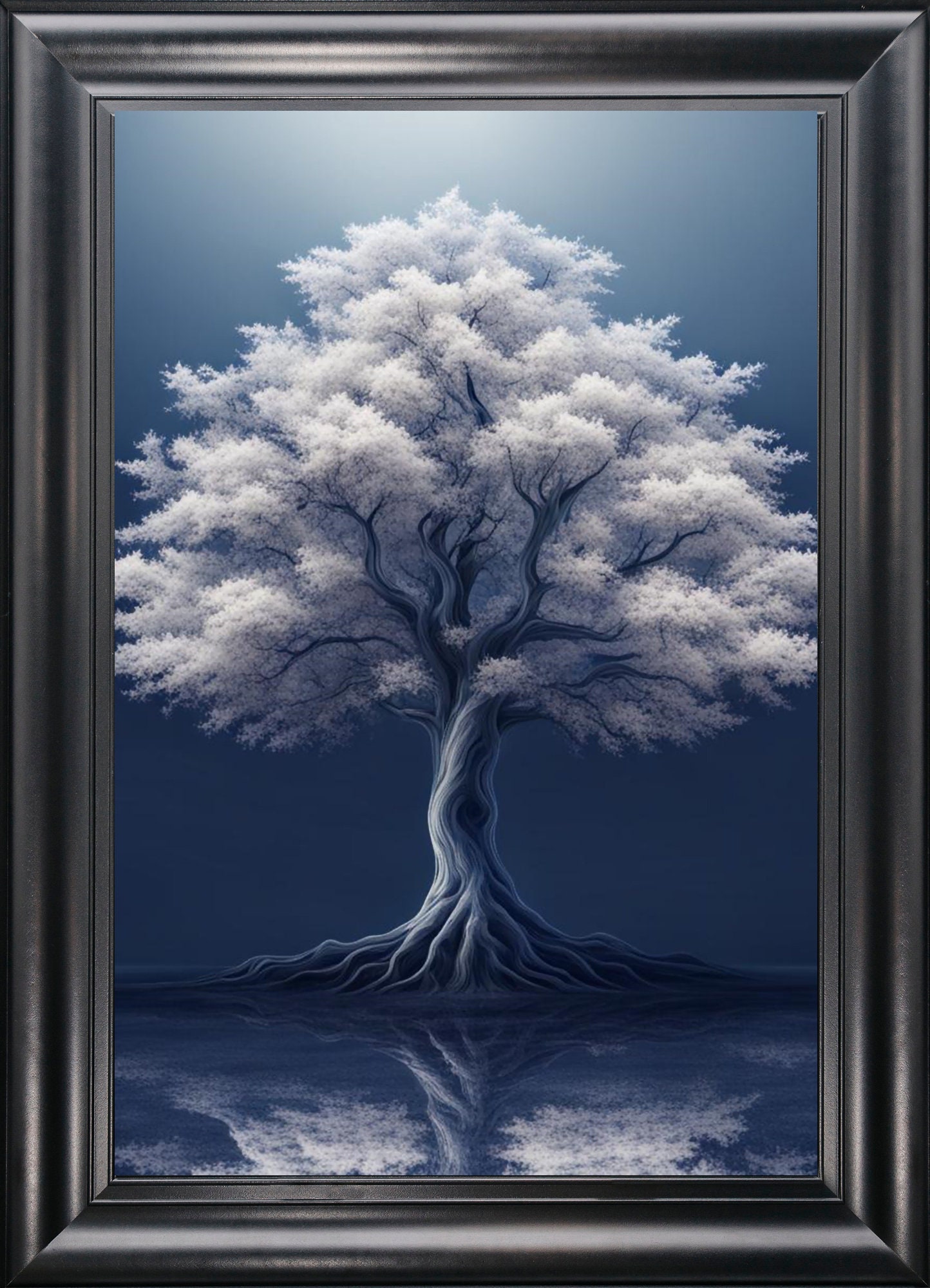 Poster Modern White Tree Wall Art Living Room Decor Office Lobby Wall ...