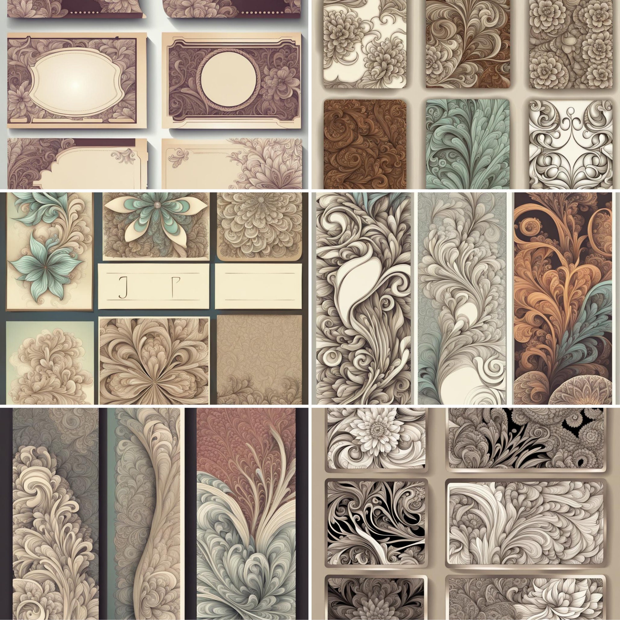 17 Printable Scrapbook Sheets Bookmarks Paper Craft Junk Journal Pages ...