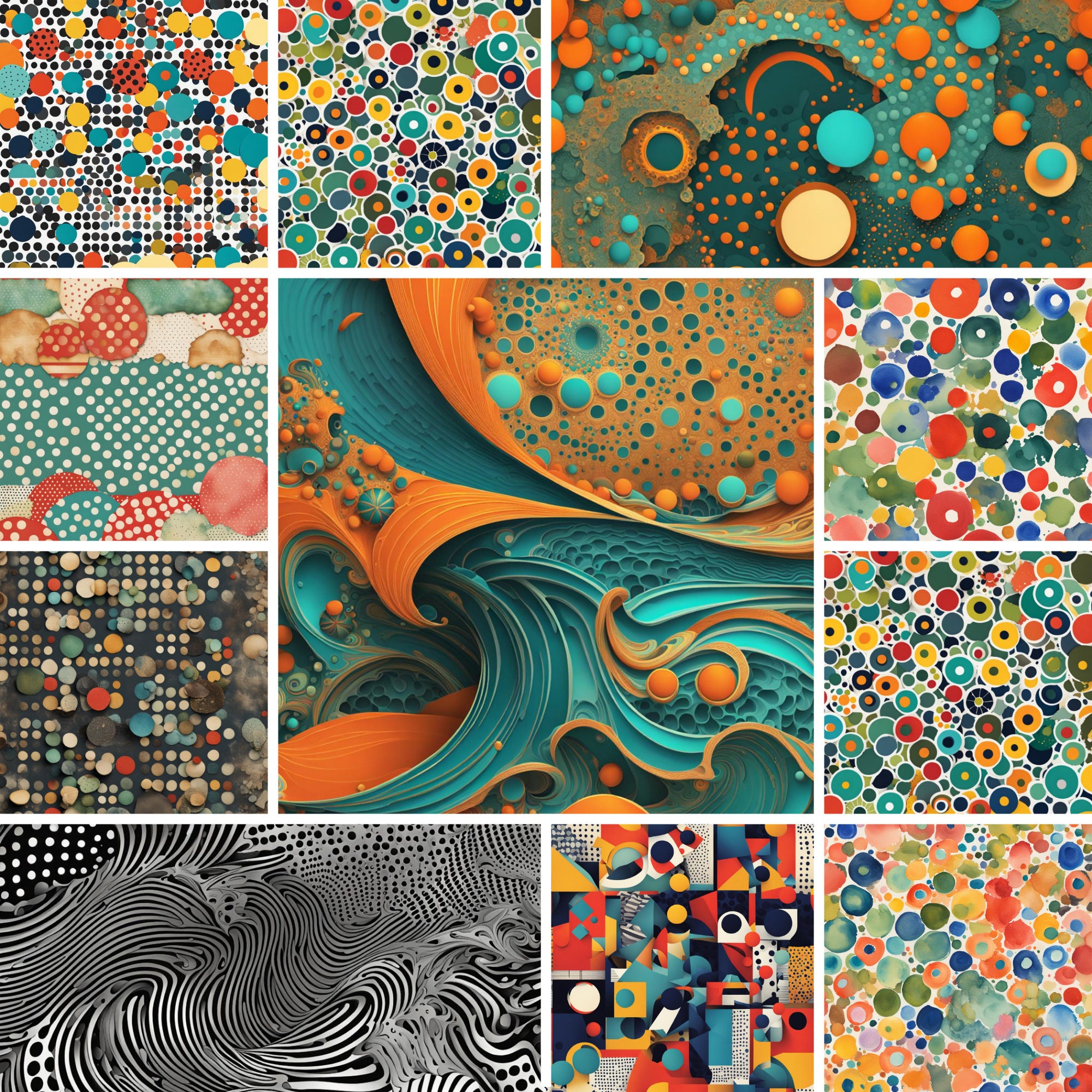 17 Printable Scrapbook Sheets Polka Dot Art Journal Page Crafting Paper ...