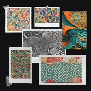 17 Printable Scrapbook Sheets Polka Dot Art Journal Page Crafting Paper ...