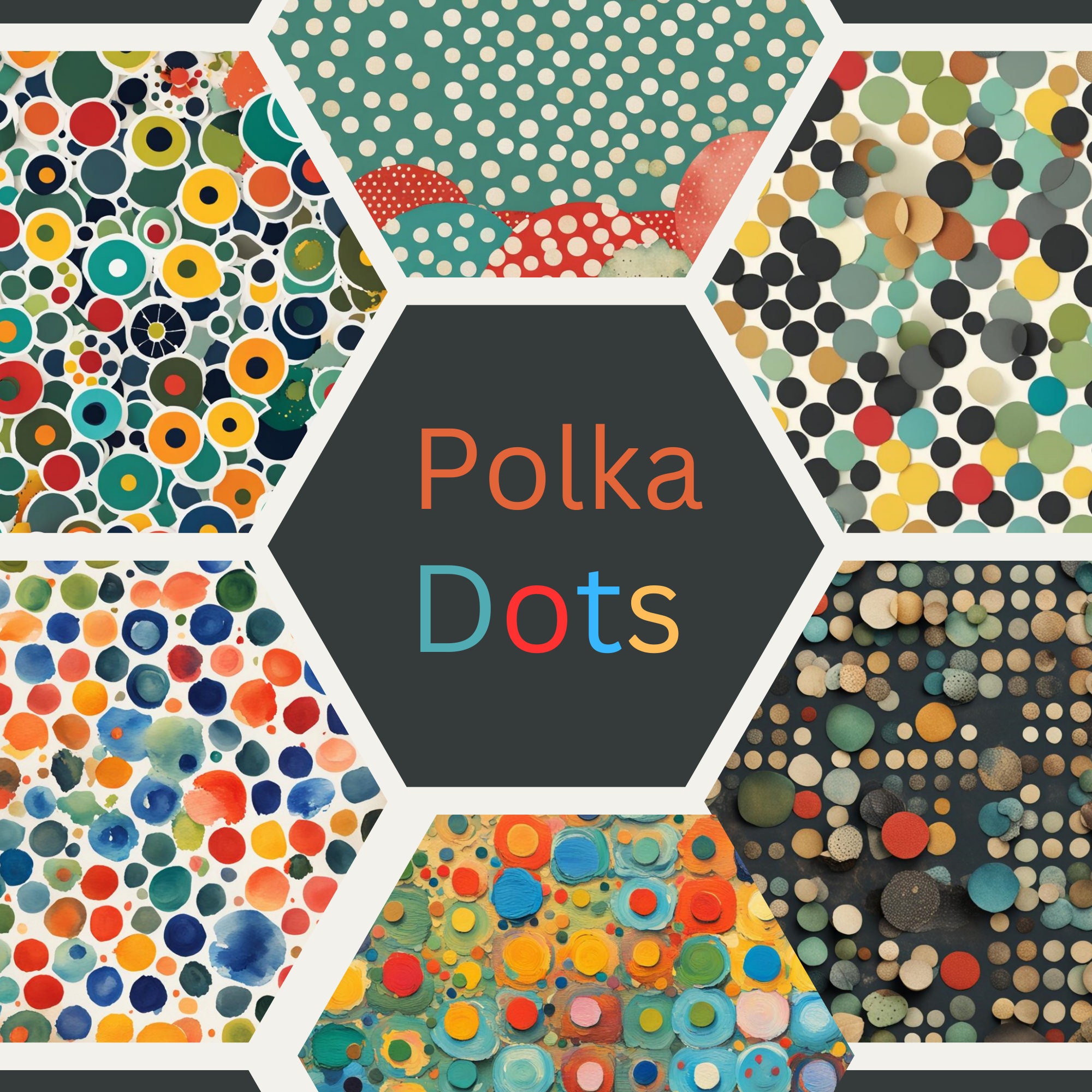17 Printable Scrapbook Sheets Polka Dot Art Journal Page Crafting Paper ...