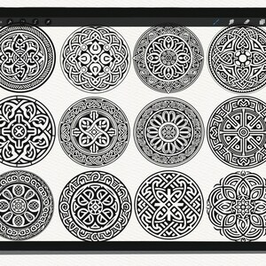 Celtic Viking Mandalas Procreate Stamps Bundle: 250 Designs + PNG, SVG ...
