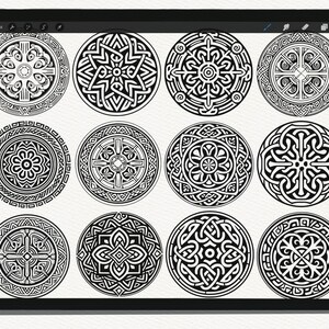 Celtic Viking Mandalas Procreate Stamps Bundle: 250 Designs + PNG, SVG ...