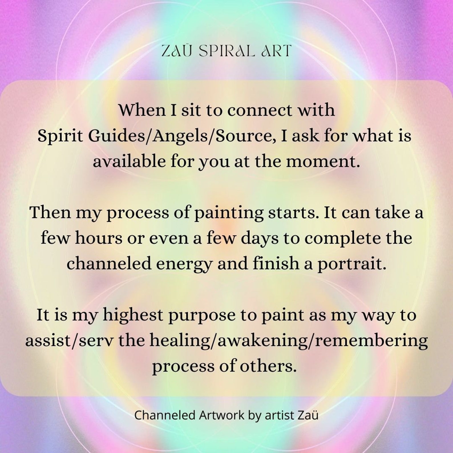 Visual Spirit Guide Reading Aura Art Personal Energy Portrait Psychic ...