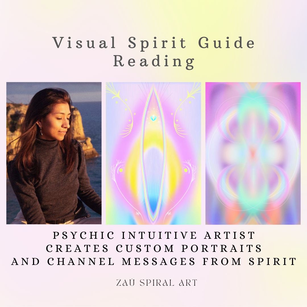 Visual Spirit Guide Reading Aura Art Personal Energy Portrait Psychic ...