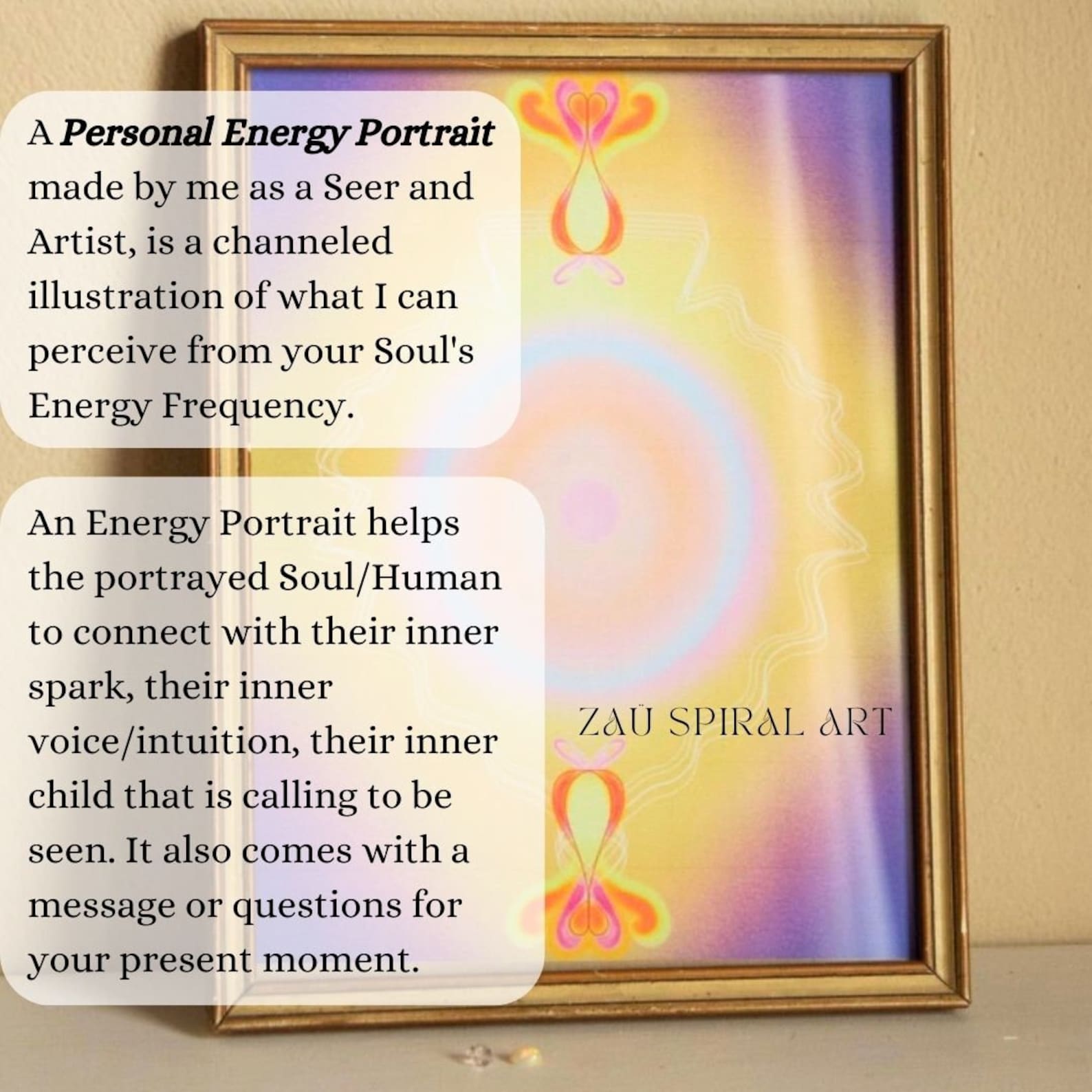 Visual Spirit Guide Reading Aura Art Personal Energy Portrait Psychic ...