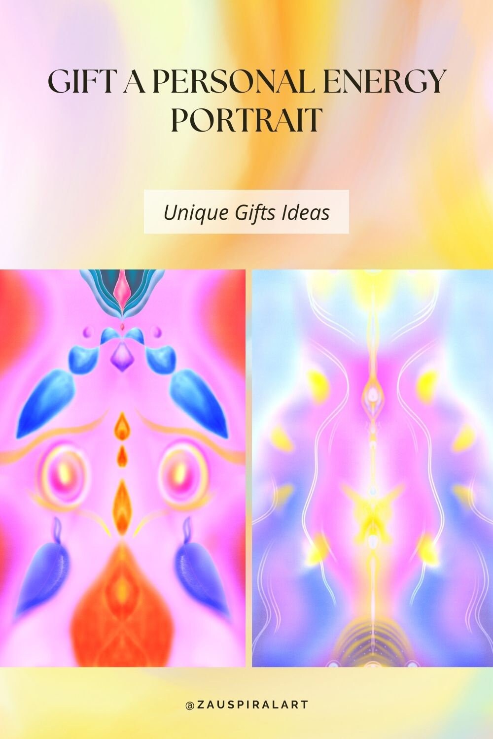 Visual Spirit Guide Reading Aura Art Personal Energy Portrait Psychic ...
