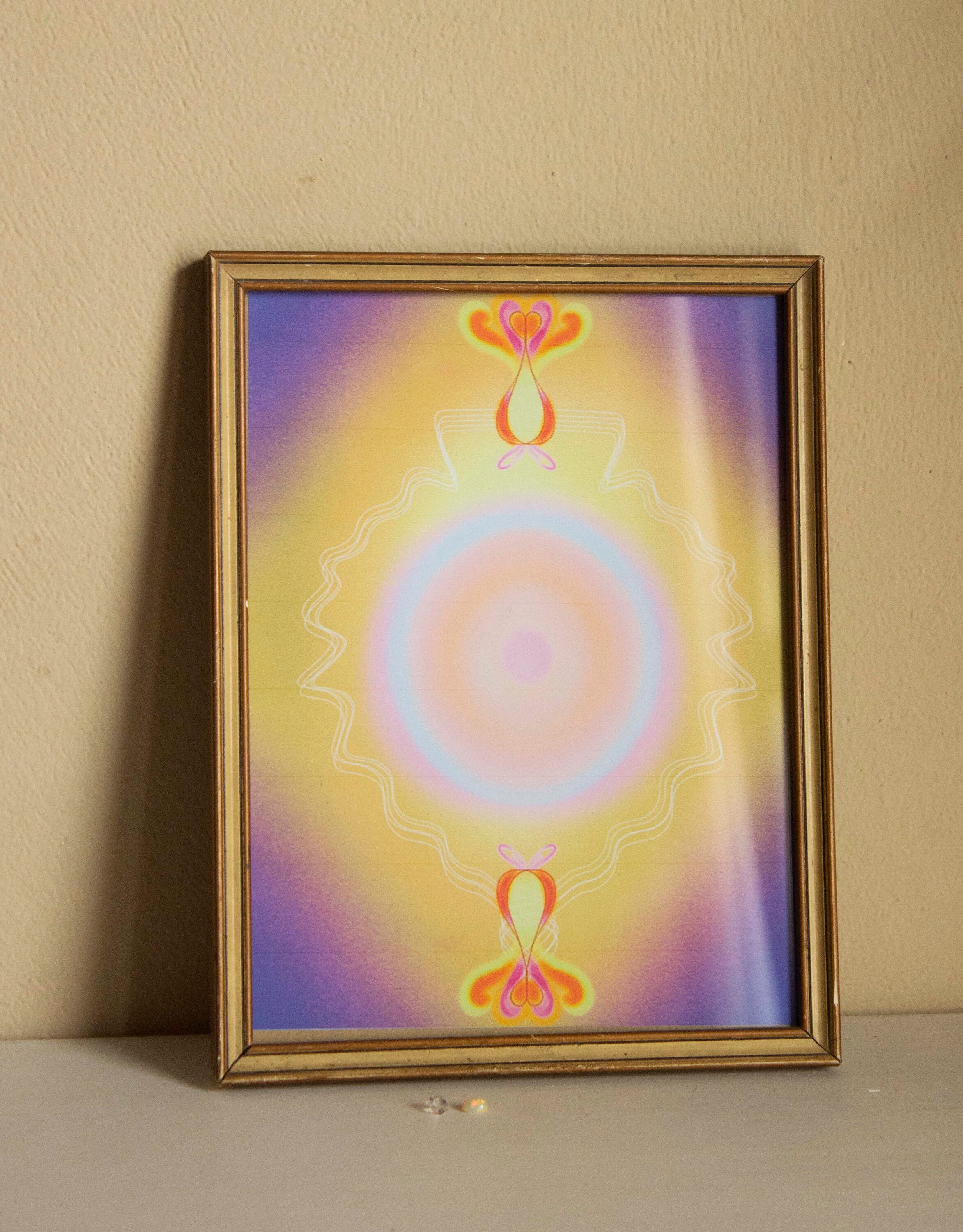 Activation Print Positive Aura Poster Spiritual Prints Meditation Wall ...
