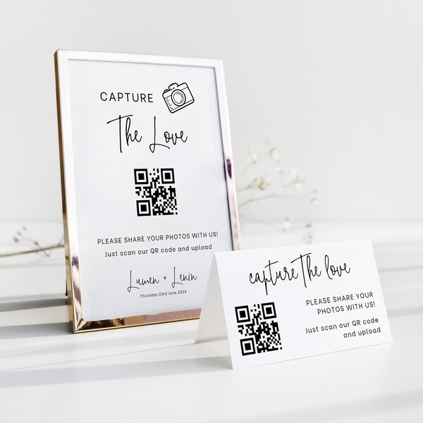 Wedding Photo Qr Code Template - Etsy