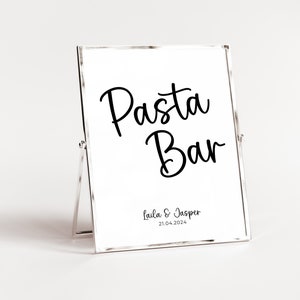 Pasta Bar Sign, Minimalist Pasta Bar Wedding Sign, Grazing Table ...