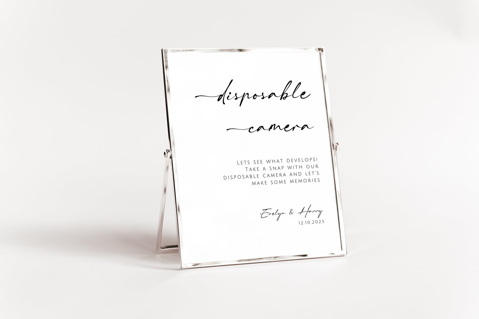 Disposable Camera Wedding Sign, Disposable Camera Sign, Lets See What ...