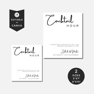 Wedding Cocktail Hour Bar Sign, Cocktail Hour Sign Wedding, Cocktail ...