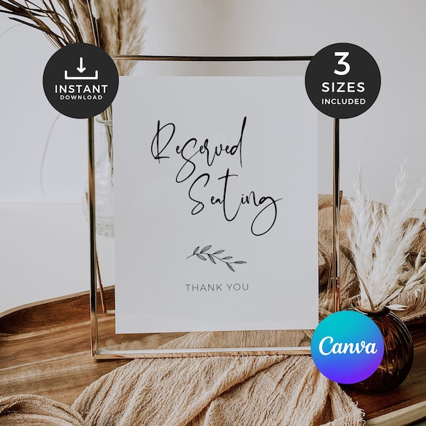 Canva Reserved Seating Template - Etsy