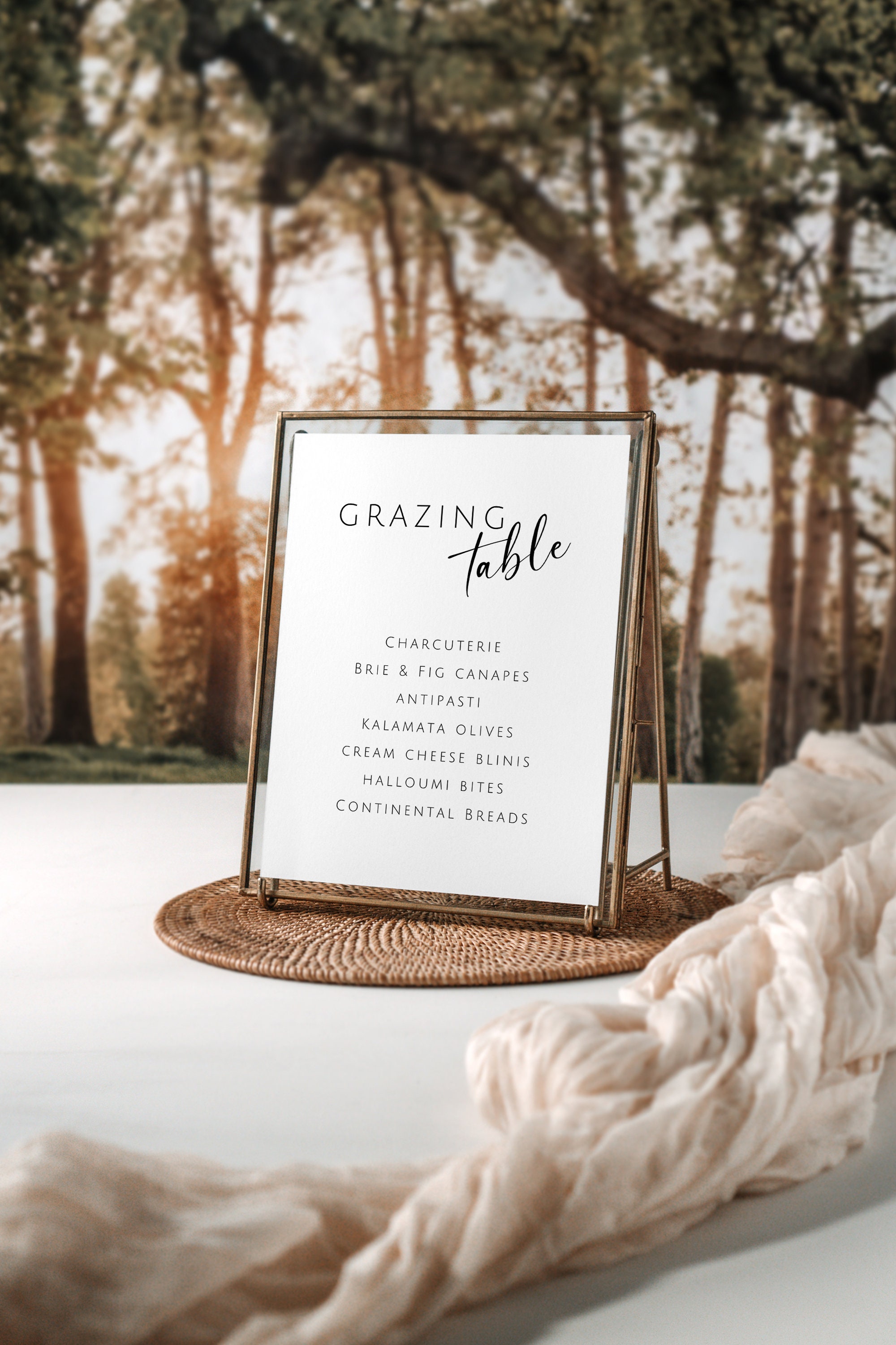 Grazing Table Sign, Grazing Station Sign, Buffet Menu Sign, Grazing ...