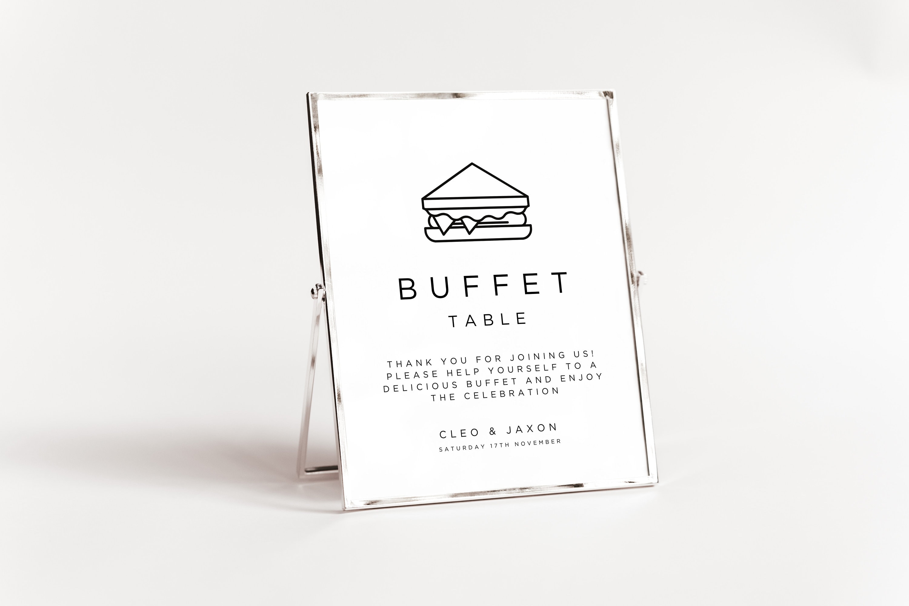 Food Signs for Buffet Template, Minimalist Grazing Table Wedding Buffet ...