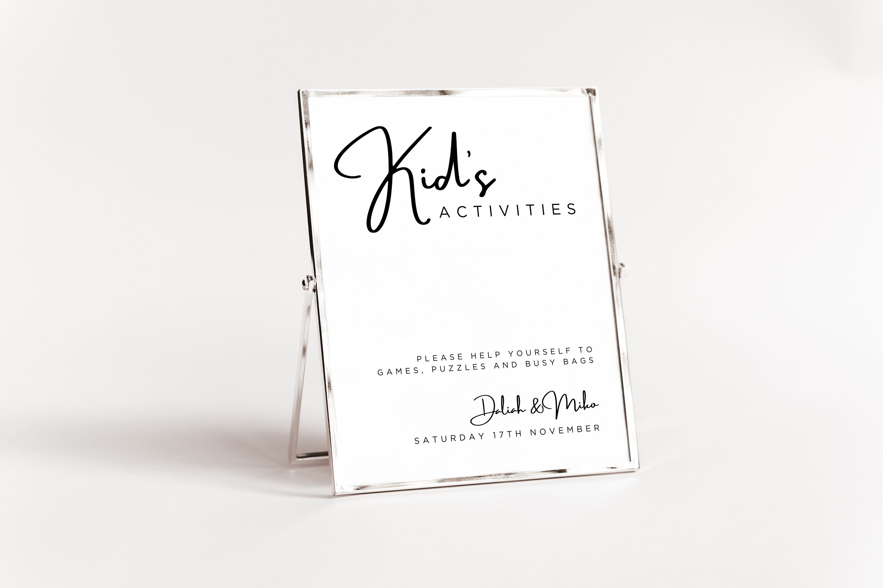 Kids Activities Sign Wedding, Kids Activities Wedding Sign, Children's ...