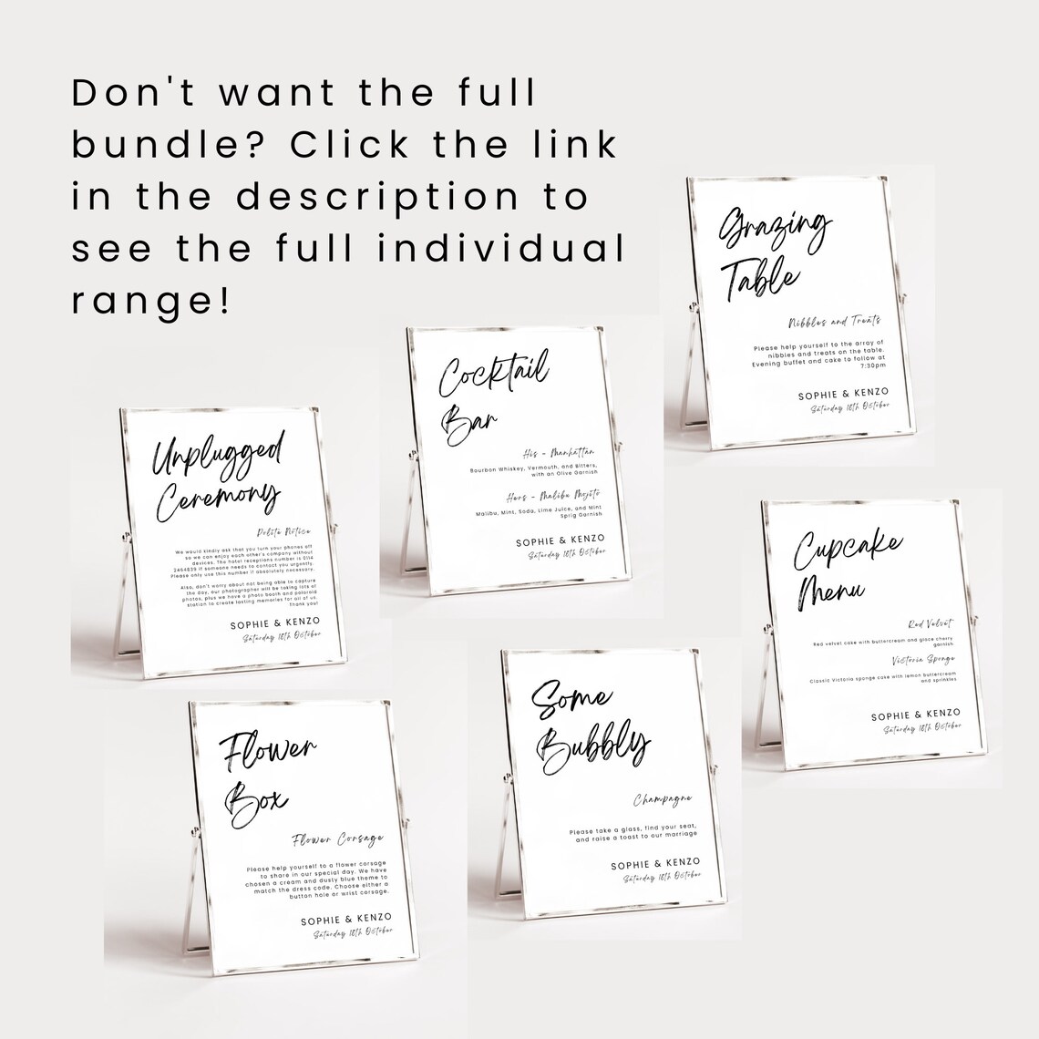 Grazing Table Wedding Buffet Food Sign Canva Template Editable Instant ...