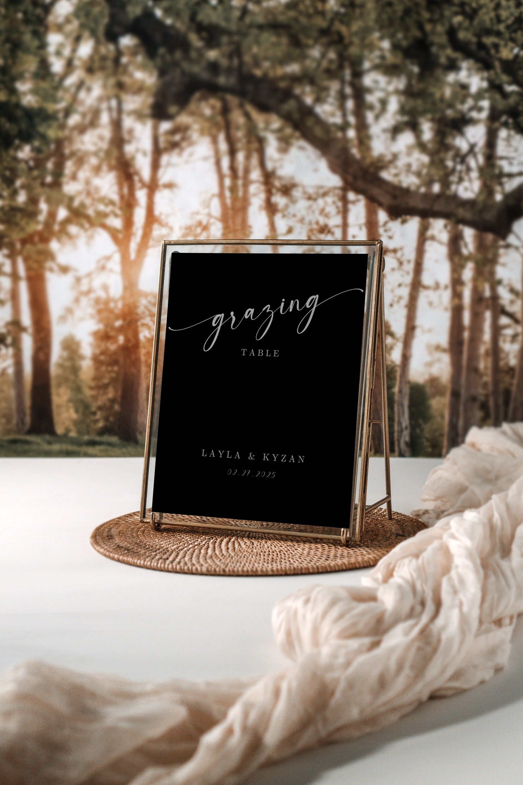 Grazing Table Sign, Grazing Table Template, Wedding Buffet Menu Sign ...