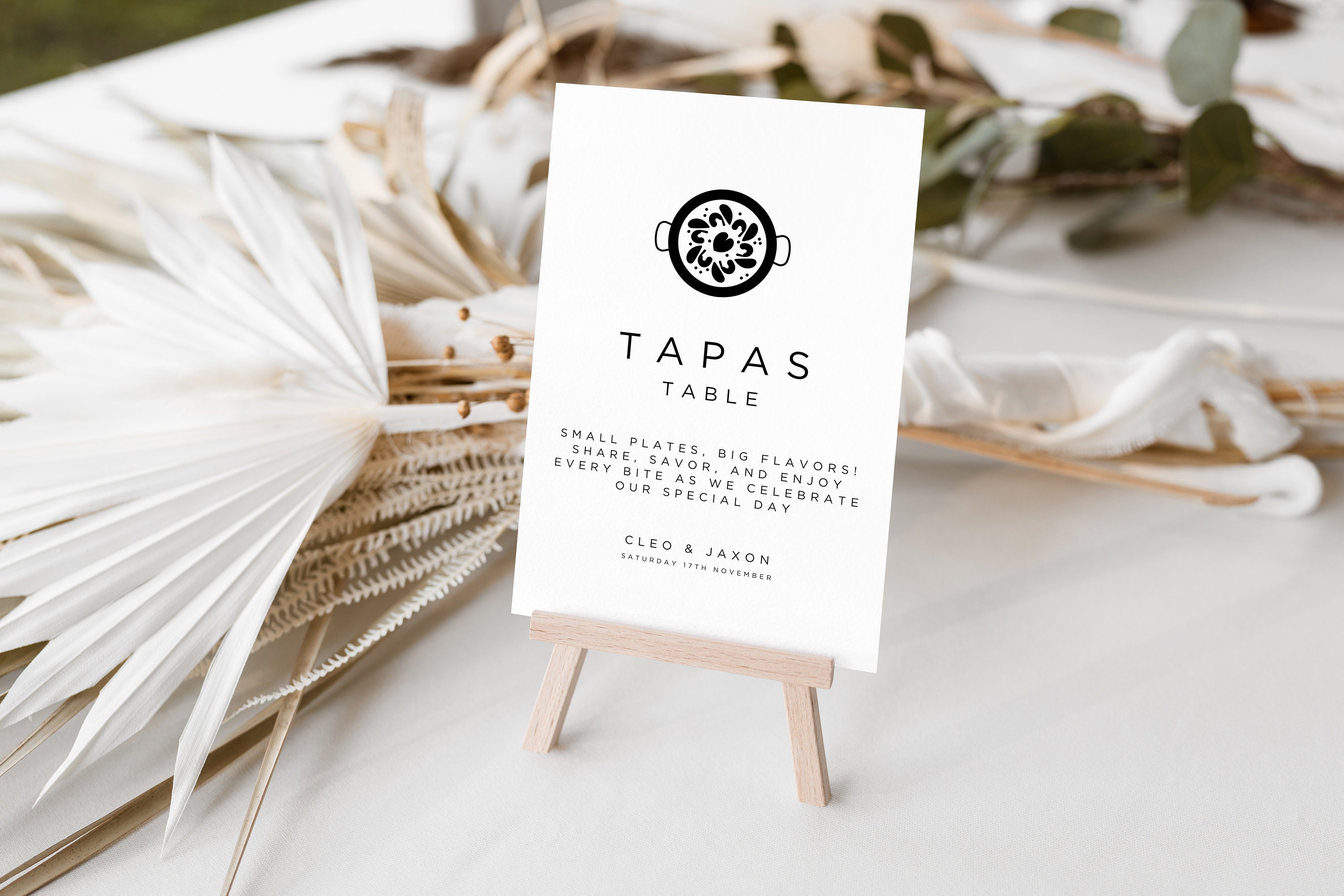 Tapas Bar Wedding Sign, Customizable Signage, Reception Decor, Spanish ...