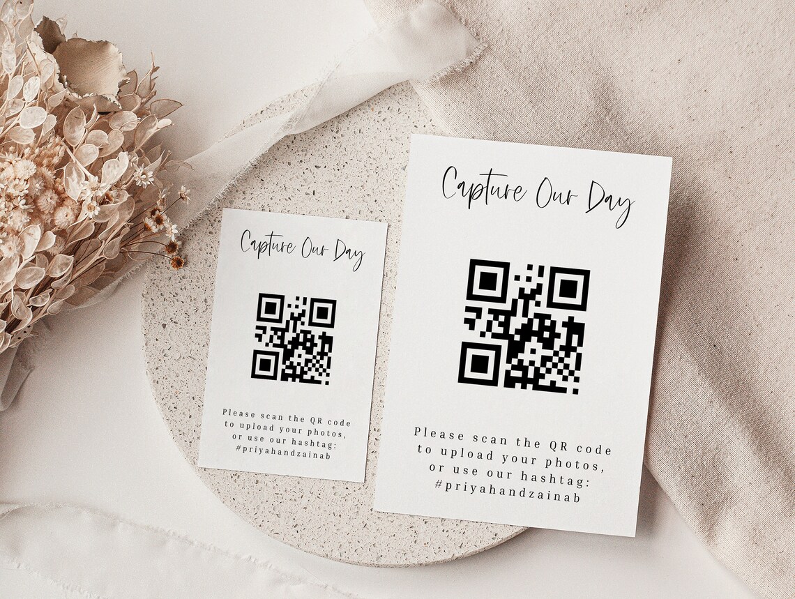Wedding QR Code Sign Photos, Capture the Love QR Code for Photo Sharing ...