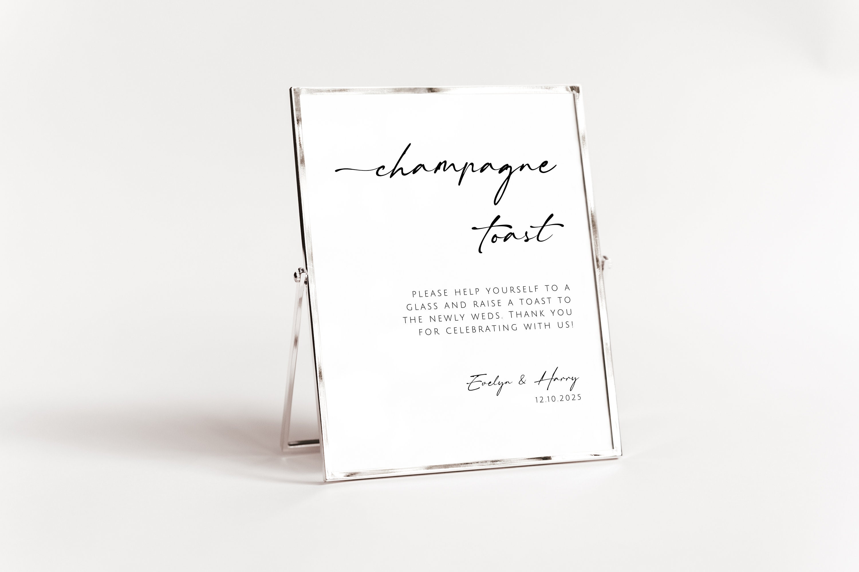 Champagne Toast Sign for Wedding, Champagne Tower Sign, Champagne Tower ...