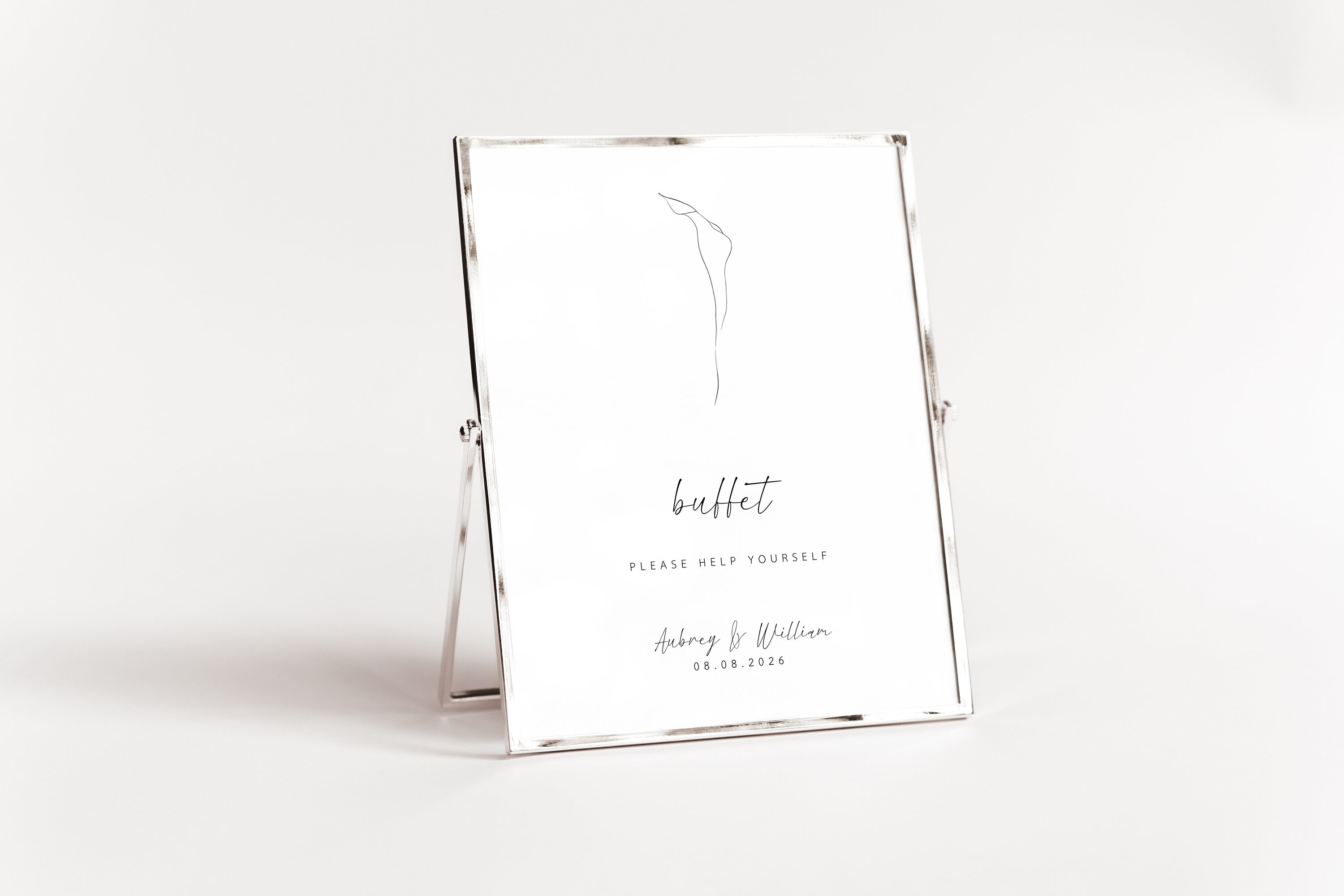 Wedding Buffet Menu Sign, Wedding Buffet Menu Template, Wedding Buffet ...