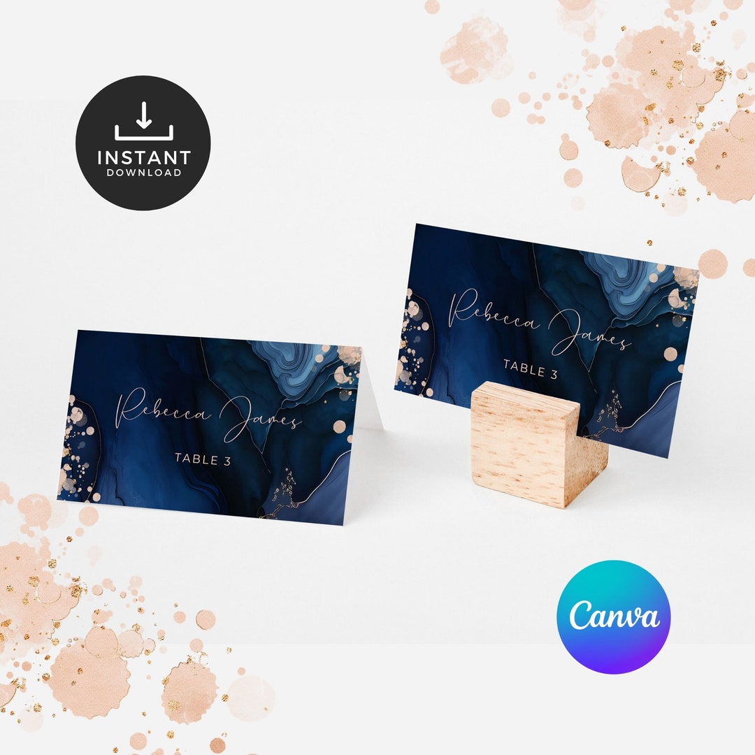 Printable Wedding Table Name Tags Unique Modern Reception - Etsy