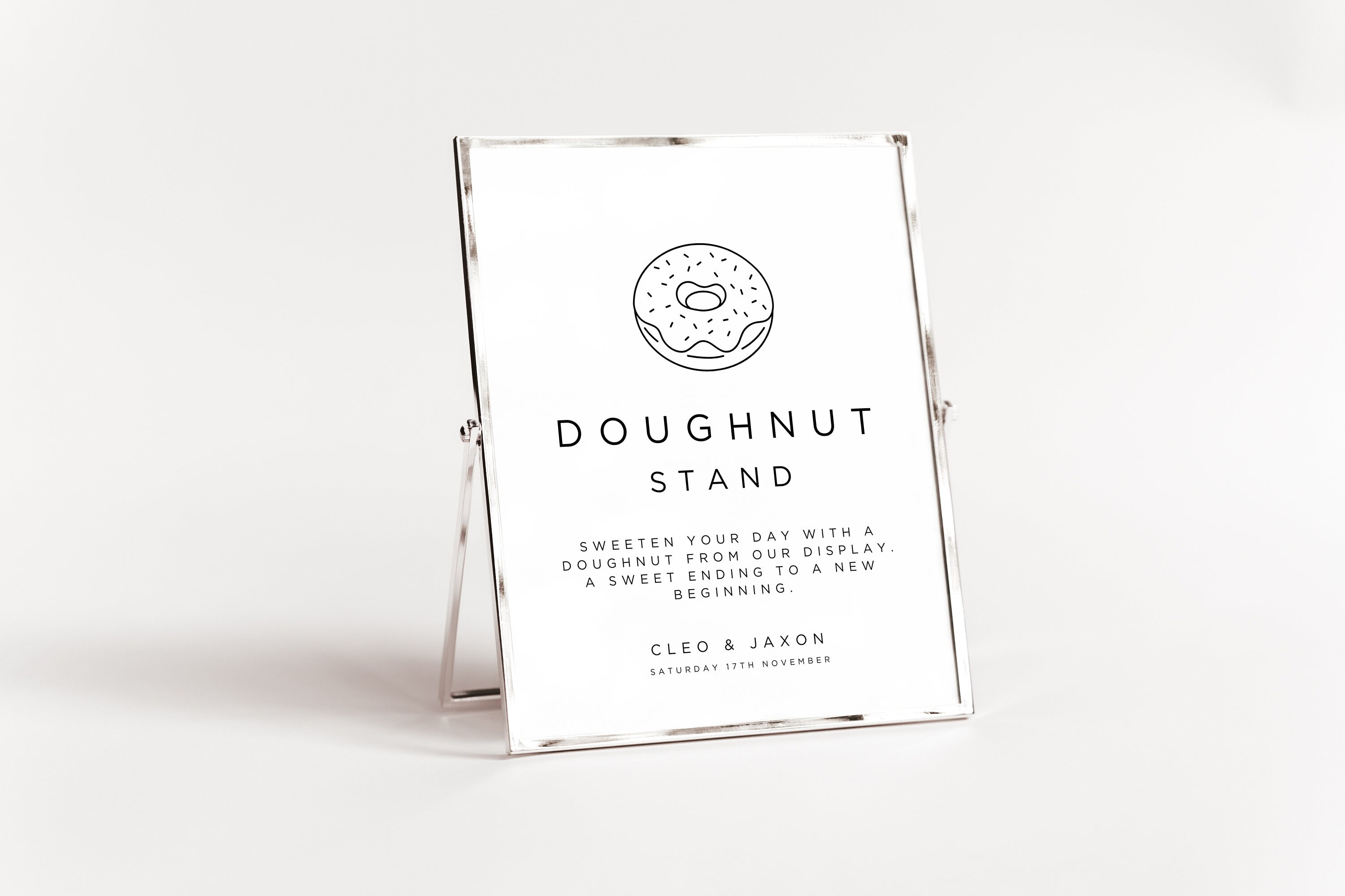 Doughnut Stand Wedding Sign Canva Template, Donut Display Sign Template ...