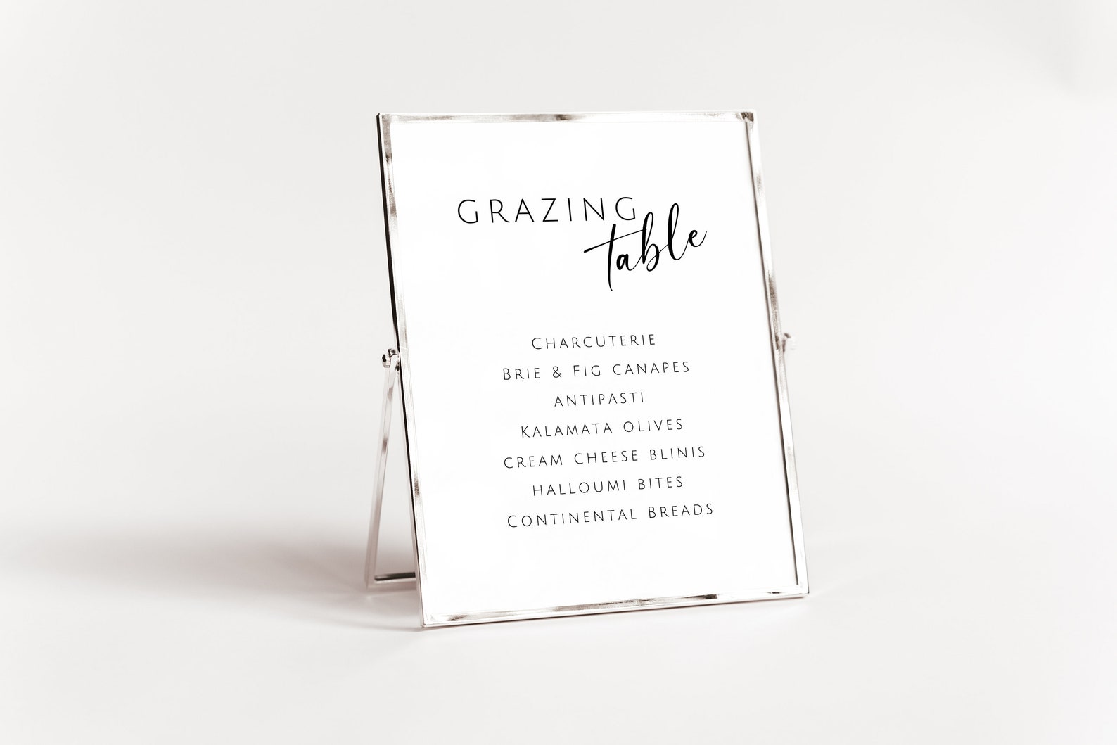 Grazing Table Sign, Grazing Station Sign, Buffet Menu Sign, Grazing ...