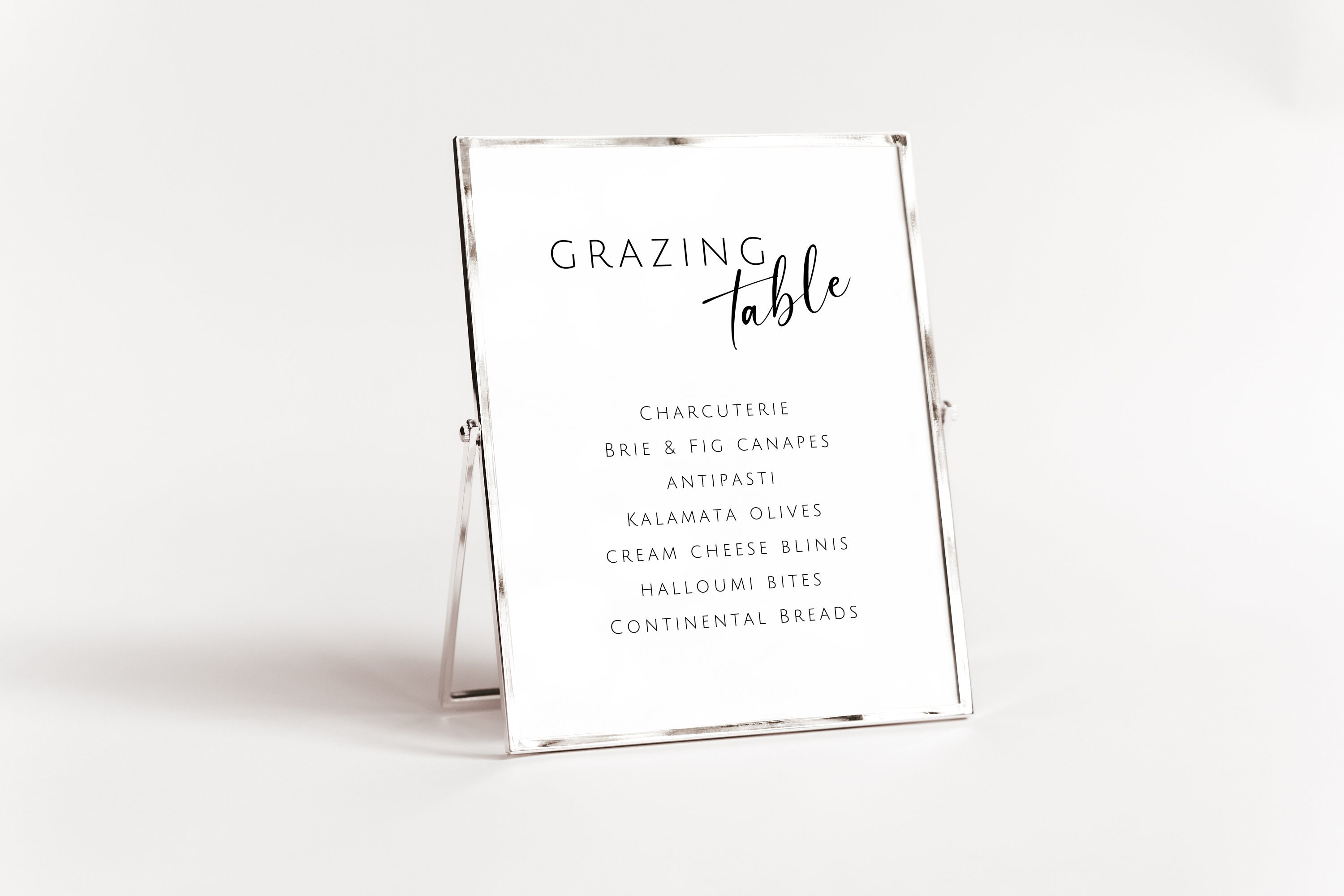 Grazing Table Sign, Grazing Station Sign, Buffet Menu Sign, Grazing ...