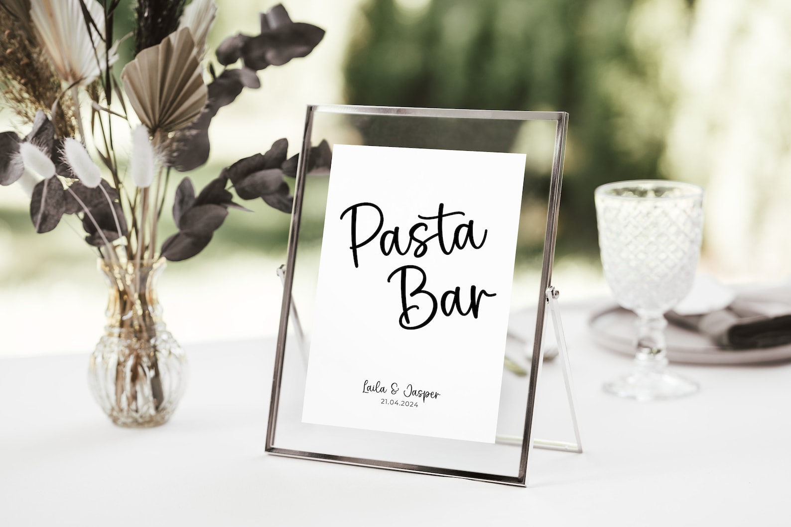 Pasta Bar Sign, Minimalist Pasta Bar Wedding Sign, Grazing Table ...