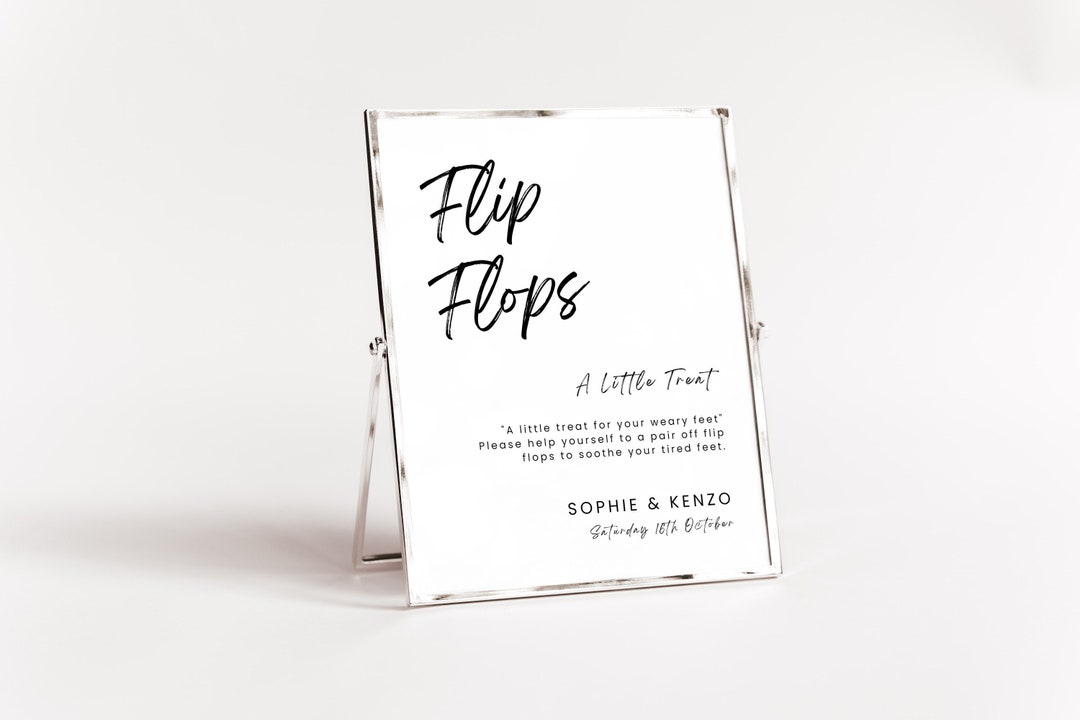 Wedding Flip Flop Sign, Dance Floor Signs, Weddings Reception Signage ...