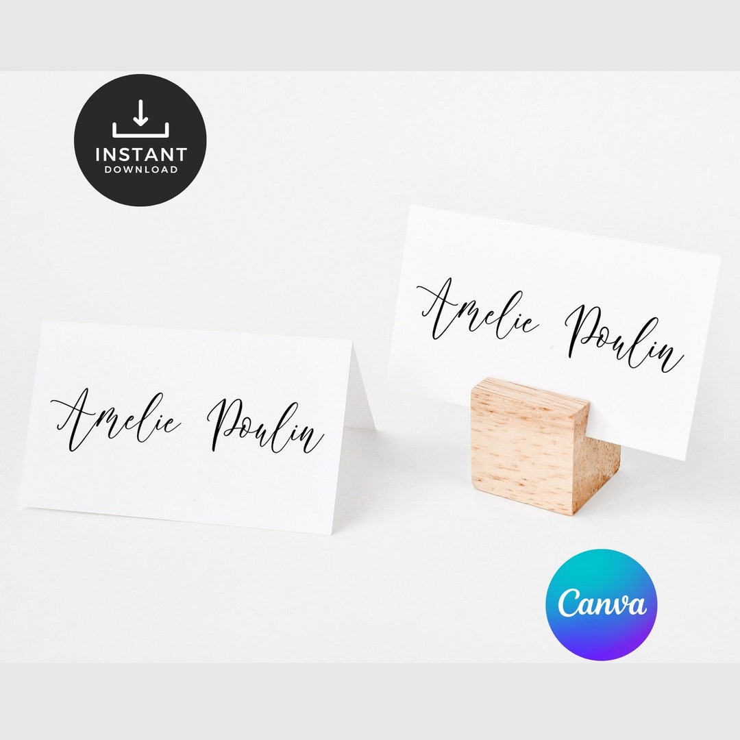 Printable Wedding Table Name Tags Minimalist Reception - Etsy