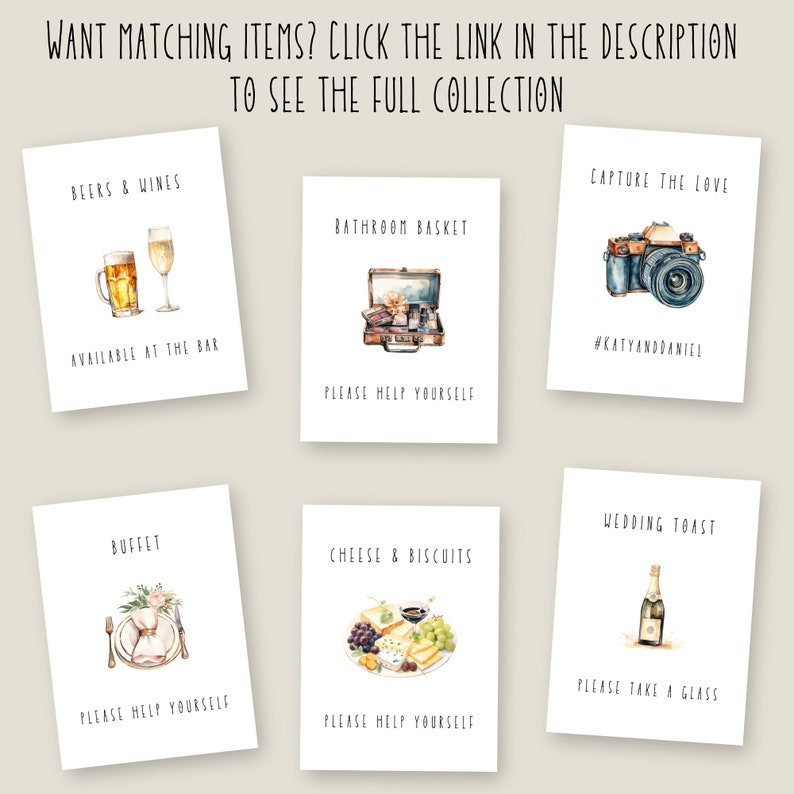 Food Menu Wedding Sign, Canapes Buffet Signs, Editable Canva Template ...