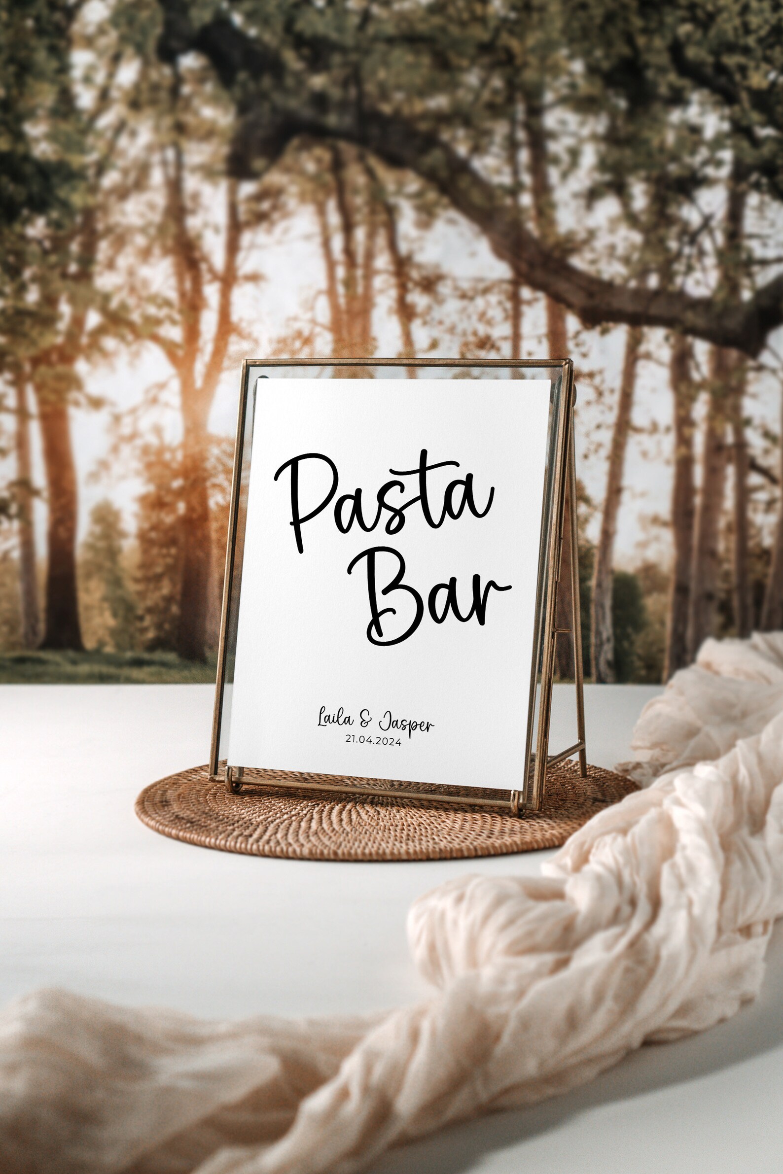 Pasta Bar Sign, Minimalist Pasta Bar Wedding Sign, Grazing Table ...