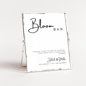 Flower Bar Bloom Sign, Bloom Bar Wedding Signs, Flower Box Wedding ...