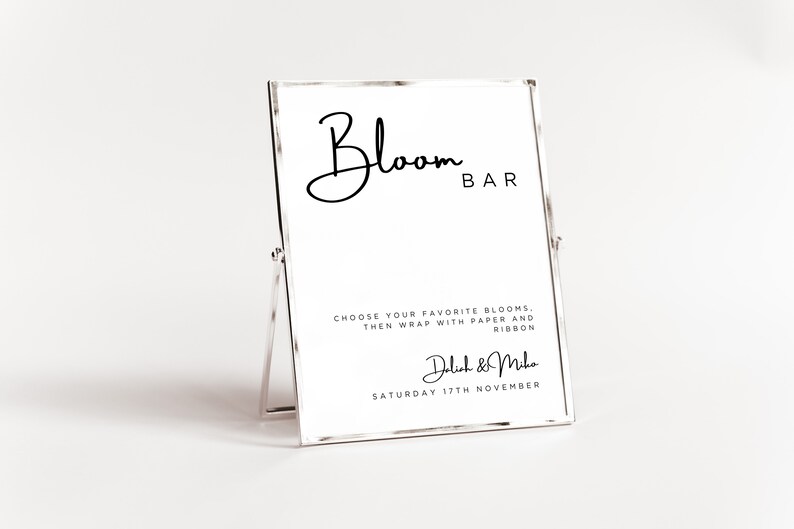 Flower Bar Bloom Sign, Bloom Bar Wedding Signs, Flower Box Wedding ...