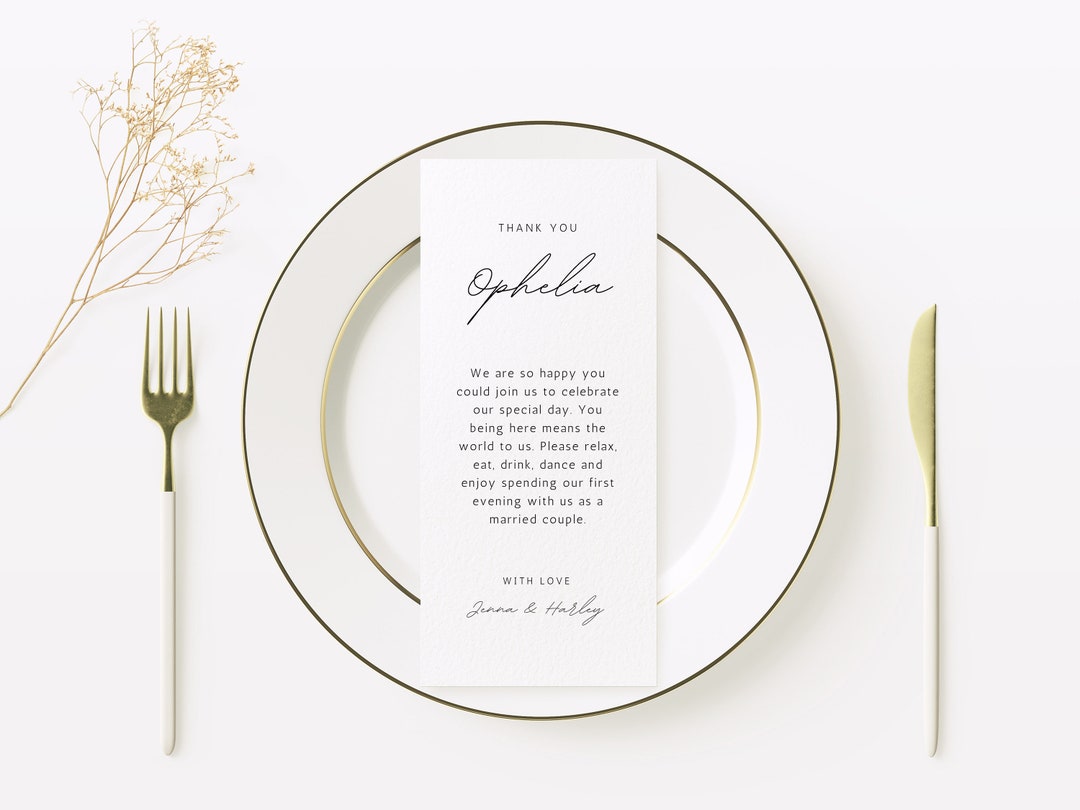 Thank You for Coming to Our Wedding Note Canva Template, Printable ...