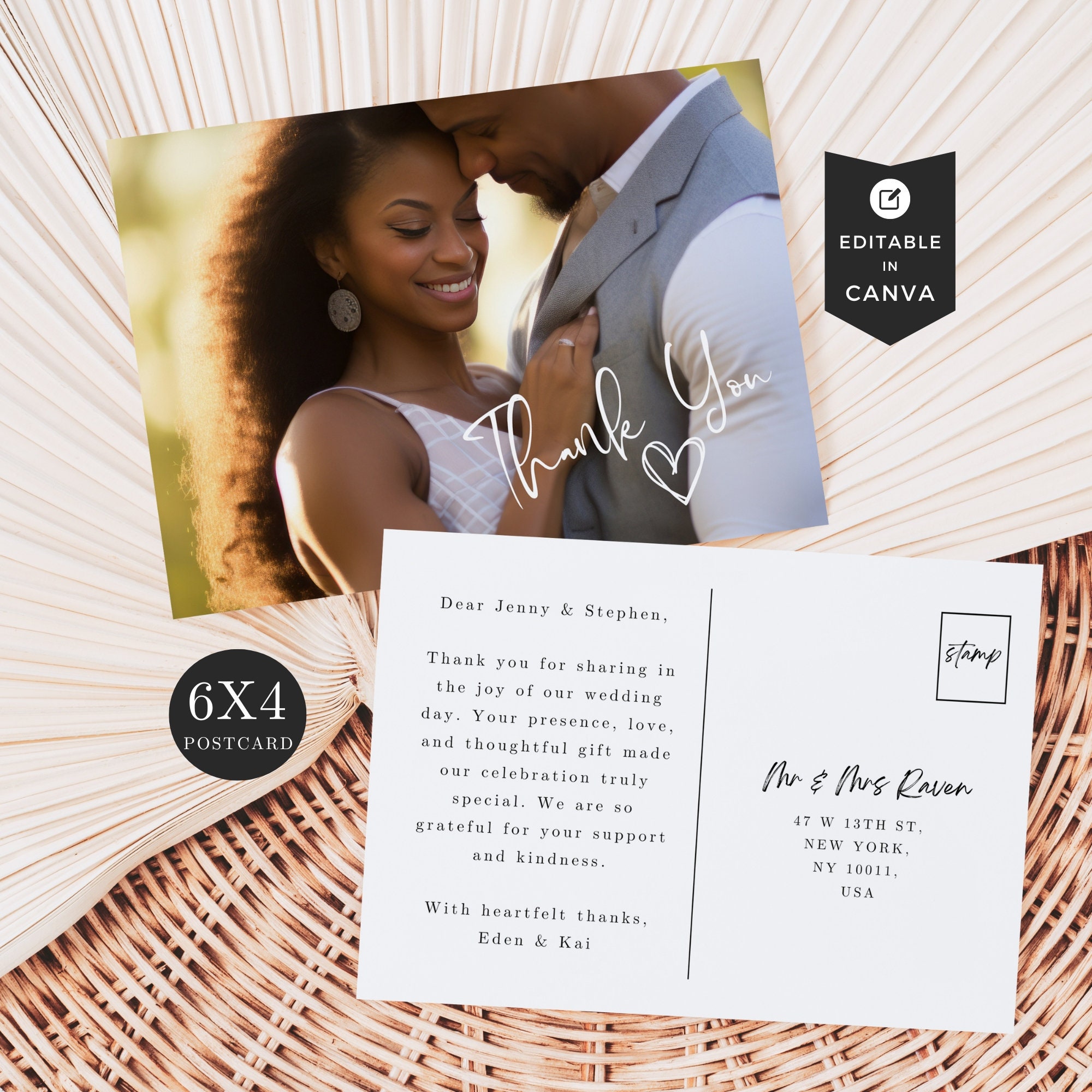 Wedding thank you postcards 60 photos - Astyledwedding.com