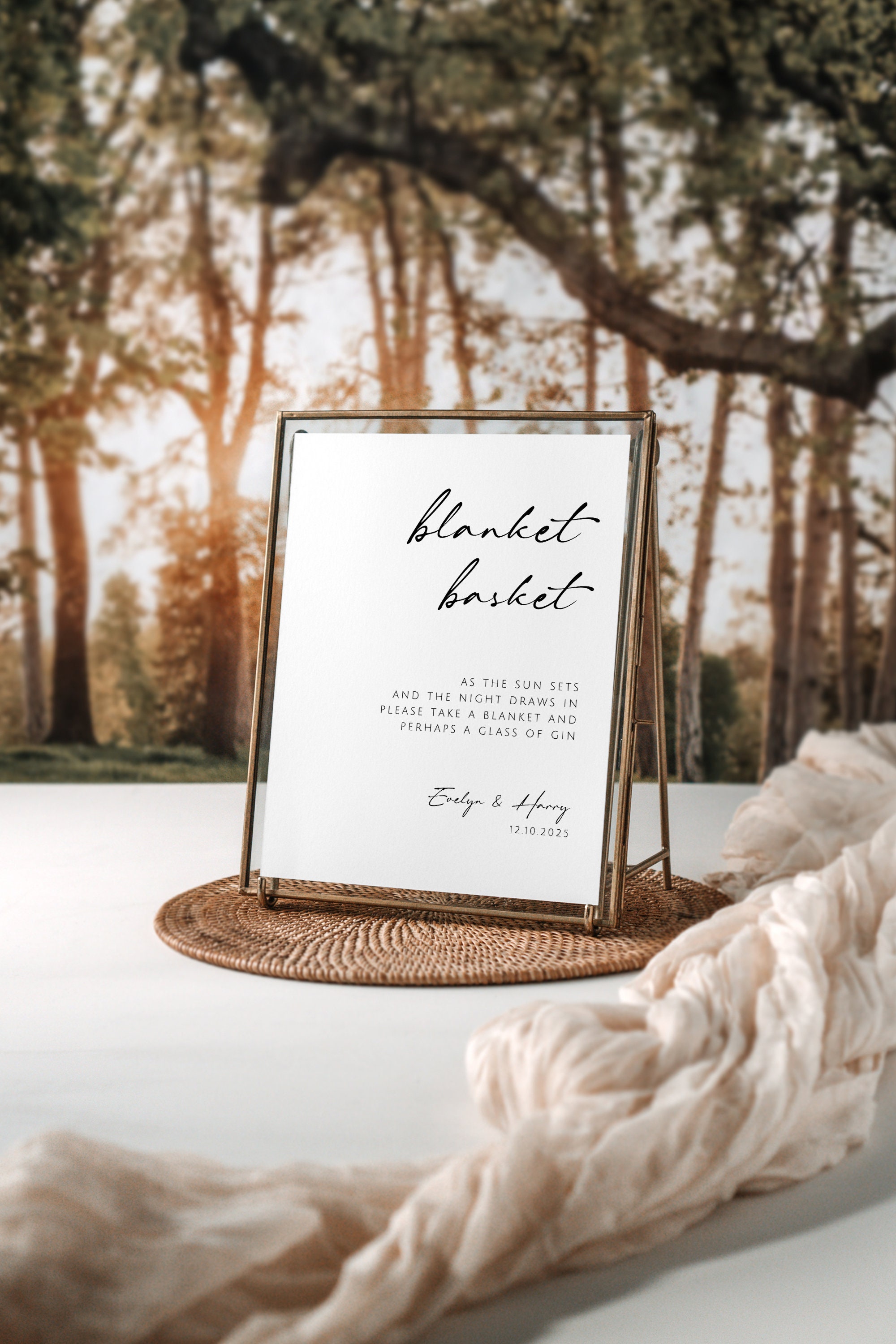 Blanket Wedding Sign Template, Wedding Blanket Sign Canva Template ...