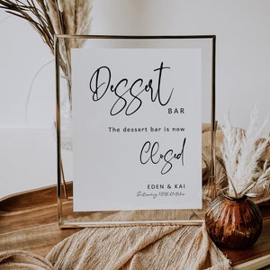 Dessert Table Closed Sign, Dessert Bar Closed Sign, Sweet Treats Menu ...