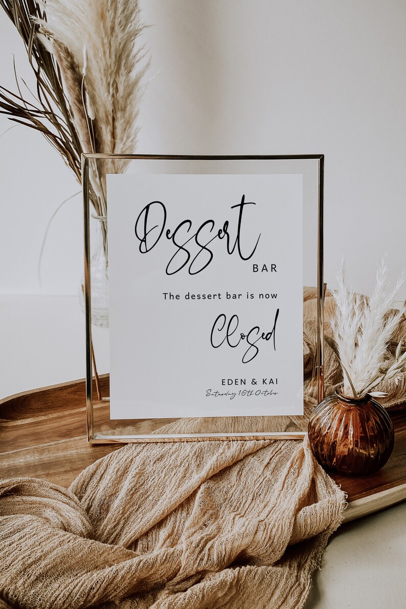 Dessert Table Closed Sign, Dessert Bar Closed Sign, Sweet Treats Menu ...