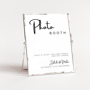 Photobooth Sign Template, Wedding Selfie Station Sign, Photobooth Frame ...