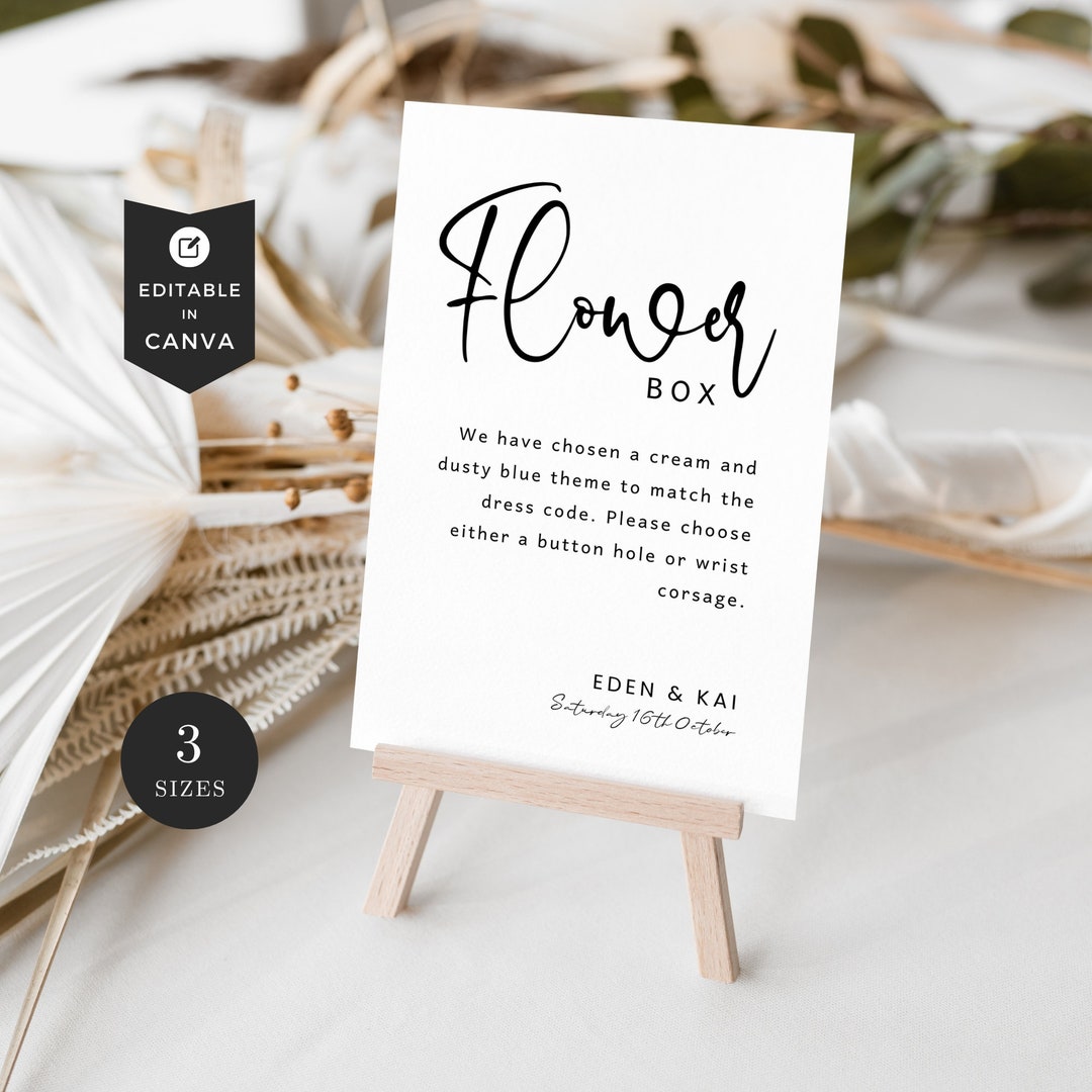 Diy Flower Bar Signs, Flower Box Welcome Sign, Minimal Flower Bar ...