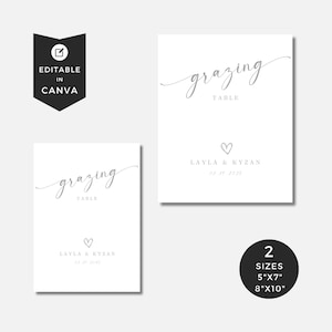 Grazing Table Template, Grazing Table Board Minimalist Wedding, Grazing ...