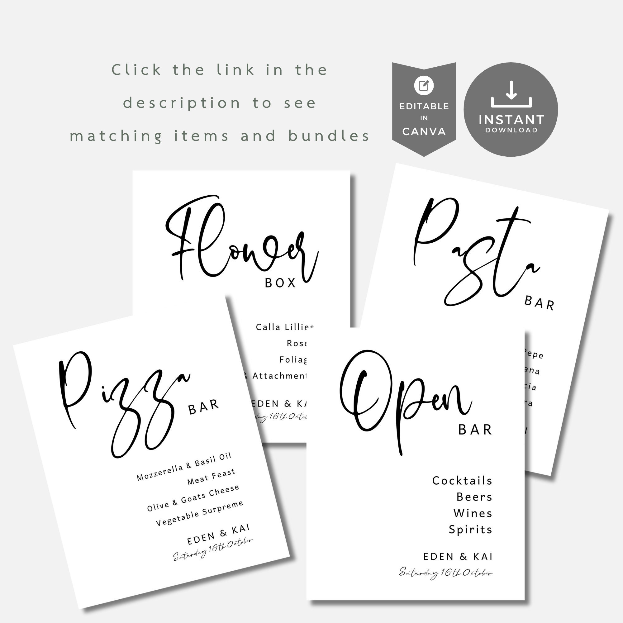 Dessert Table Closed Sign, Dessert Bar Closed Sign, Sweet Treats Menu ...